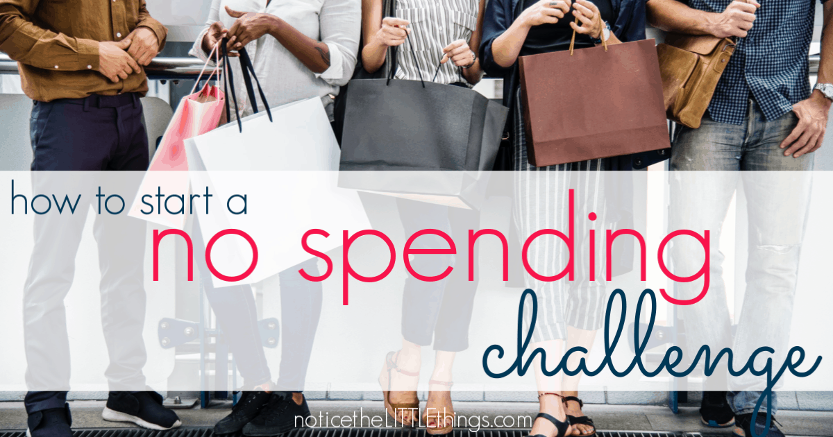 how to start a no spending challenge • notice the LITTLE things