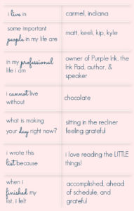 share your LITTLE things • notice the LITTLE things