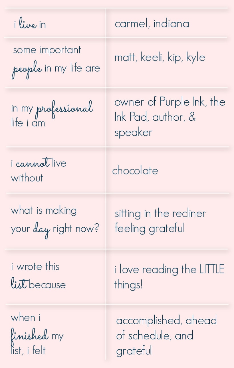 share your LITTLE things • notice the LITTLE things