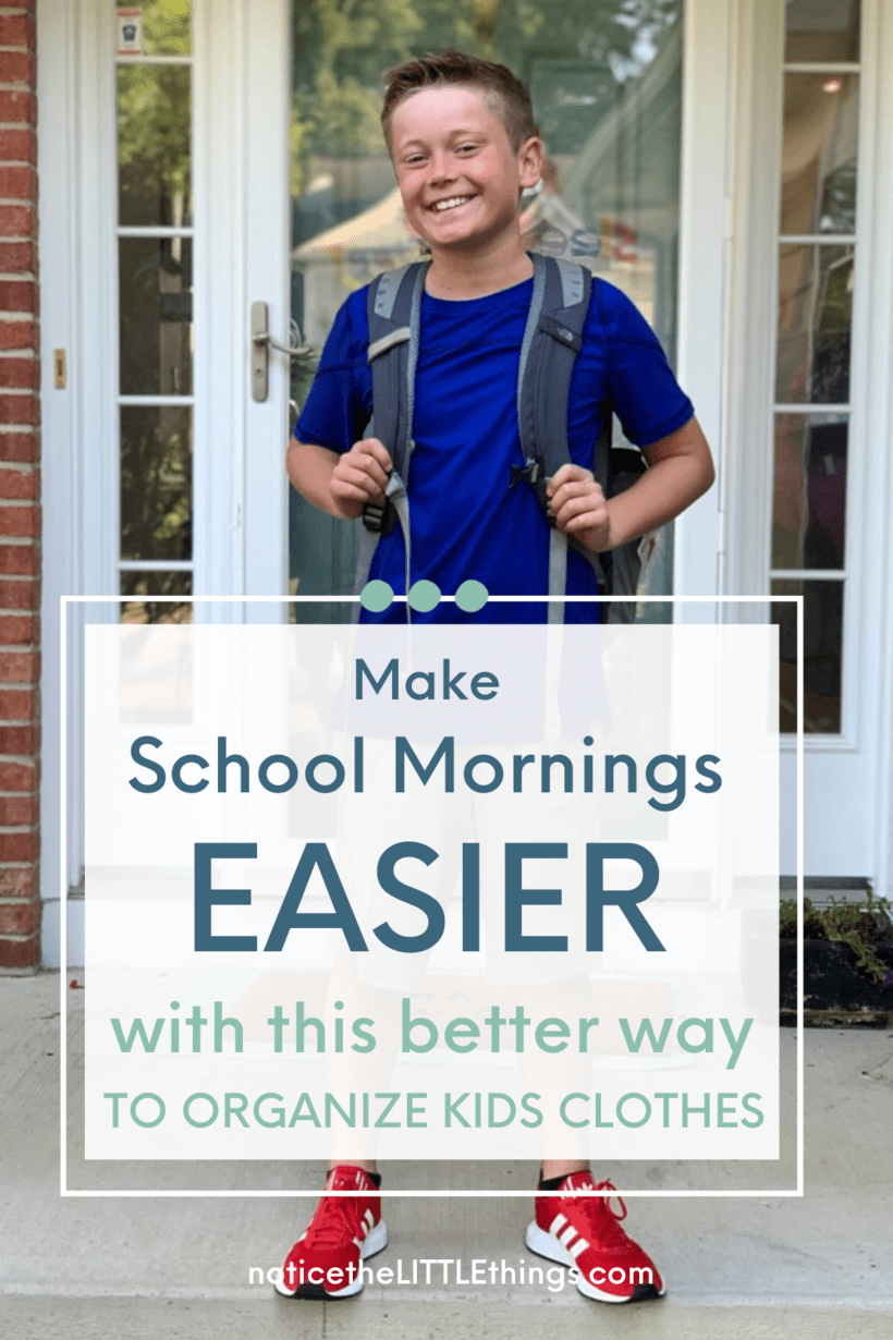 save time every morning with this easy way to organize school clothes ...