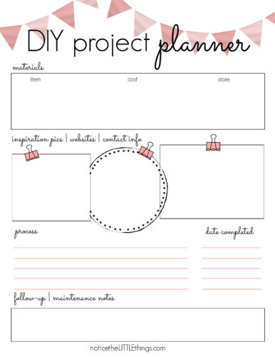 notice the LITTLE things • resource library | diy category page