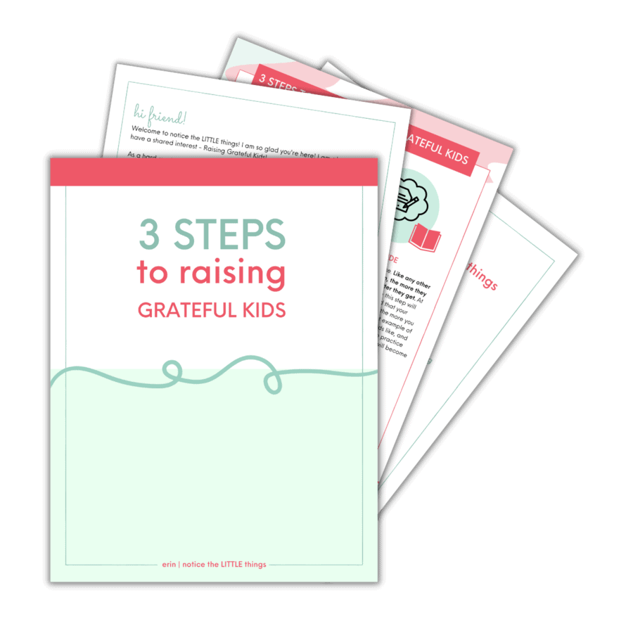 3 steps to raising more grateful kids • notice the LITTLE things