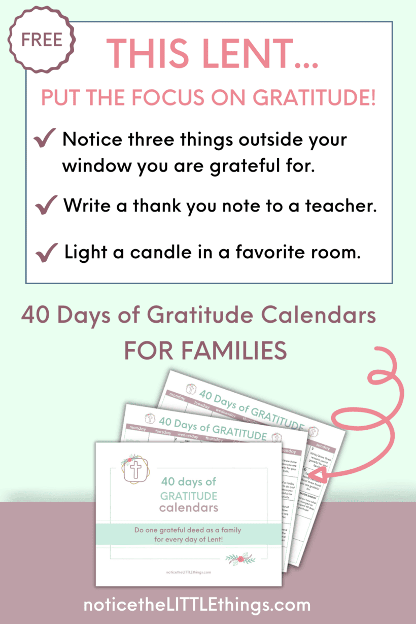 the everymom's guide to Lent • notice the LITTLE things